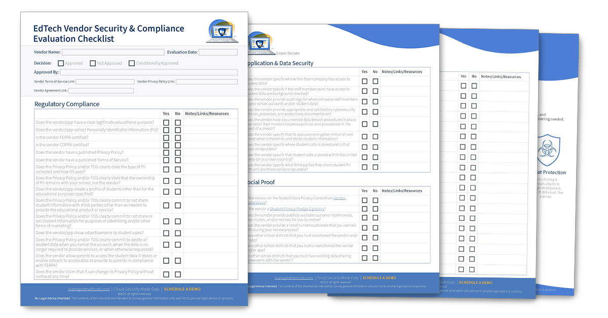 EdTech Vendor Security Compliance Checklist | Cloud Security Made Easy